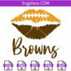 Brows football lips SVG, Browns Football Svg, Football Clipart ...