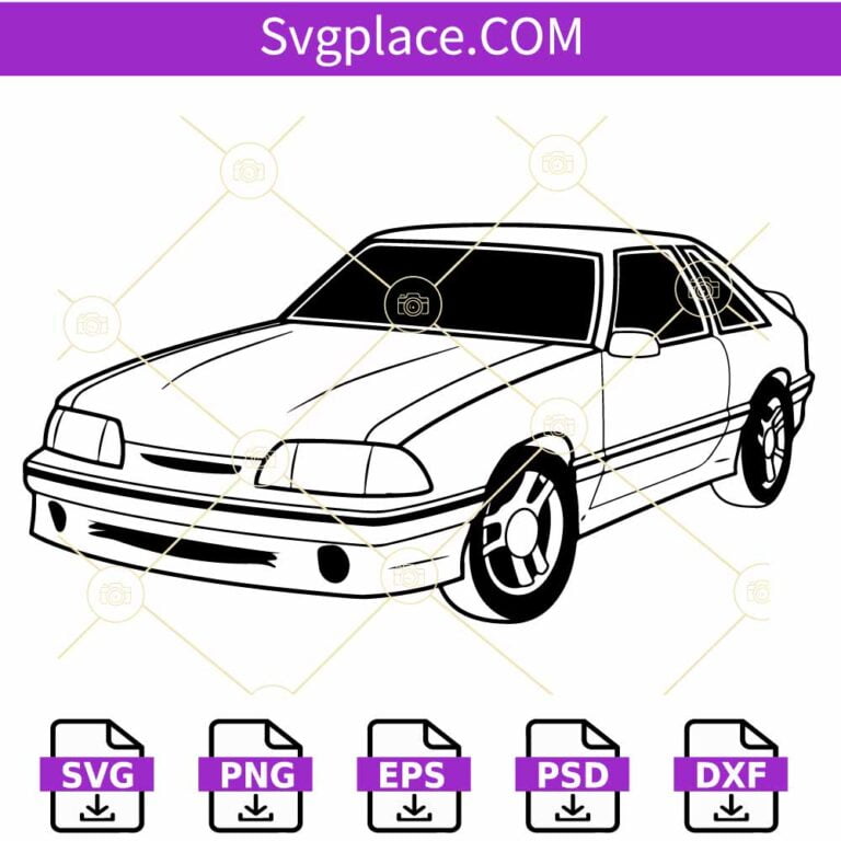 Ford Mustang Fox Body SVG, Ford Mustang SVG, Ford Mustang clipart svg