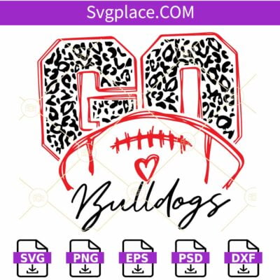 Go Bulldogs Leopard SVG, Go Bulldogs Svg, Georgia Bulldogs Svg, Go ...