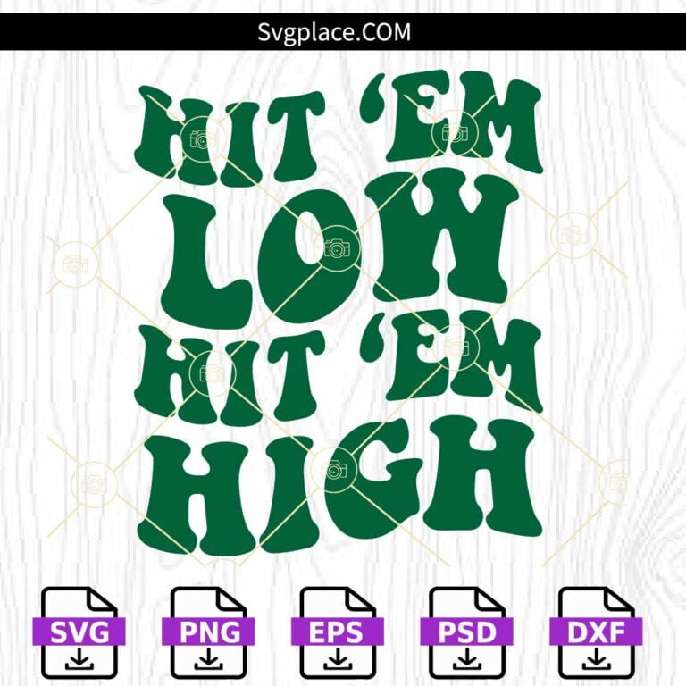 Hit Em Low Hit Em High SVG, Eagles Football SVG, Eagles svg, Eagles ...