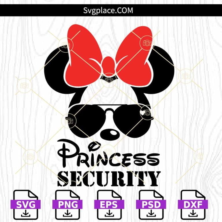 Minnie Princess Security SVG, Princess Security Svg, Funny Mom Svg