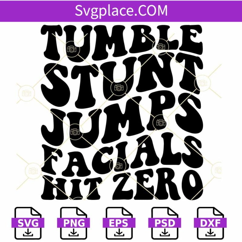 Tumble stunt SVG, Wavy Letters svg, cheer svg, cheerleading svg ...