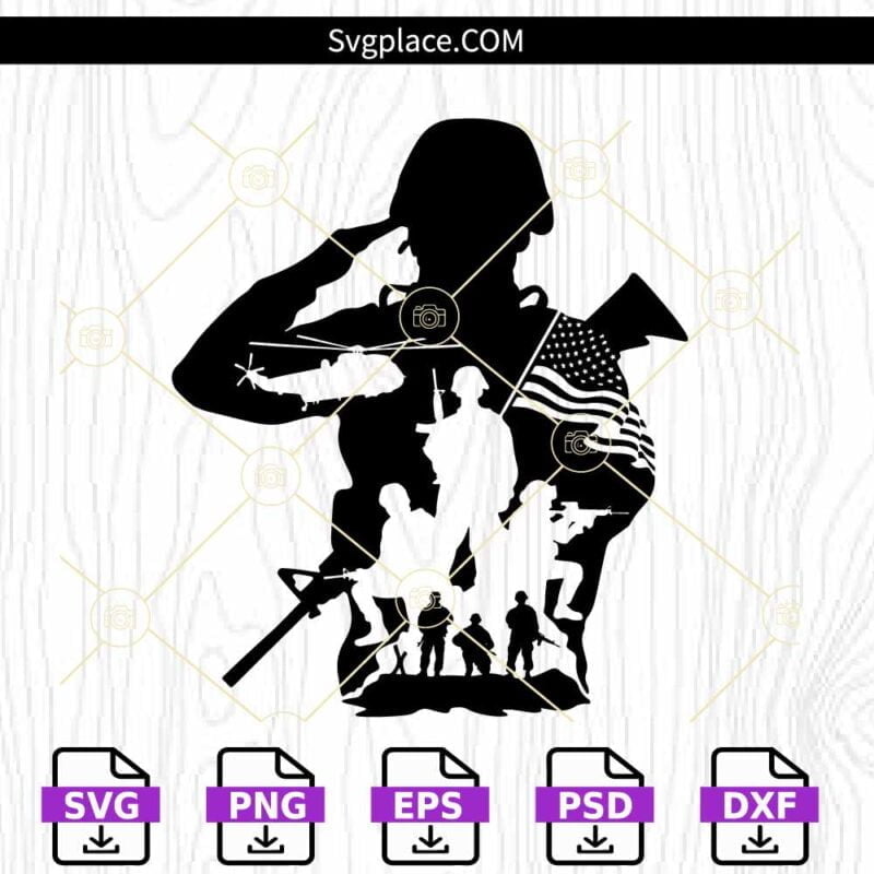 US Soldier Scene SVG, US Army Scene svg, US Military Scene svg, Veteran ...