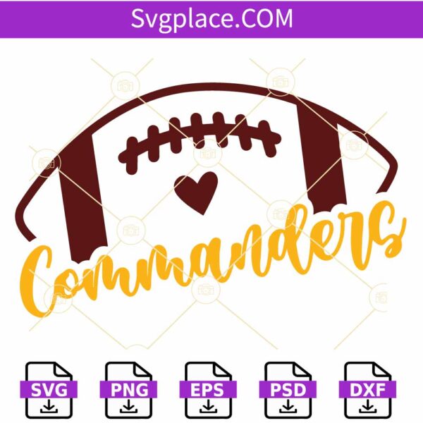 Commanders Football SVG, Commanders Mascot svg