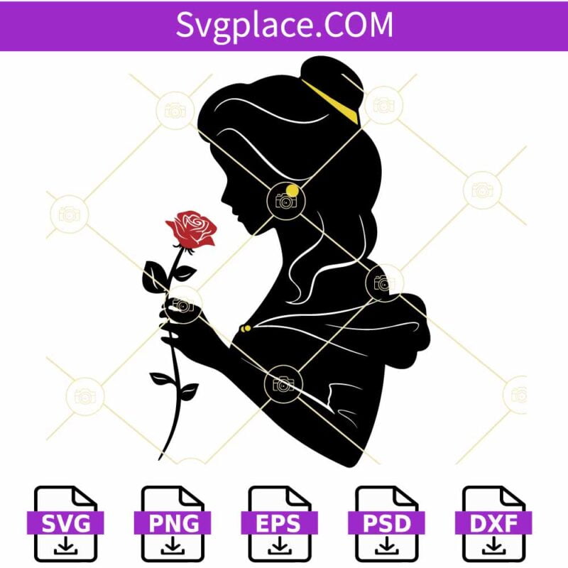 Disney Belle SVG, Belle Princess Disney SVG, Belle SVG, Belle Clipart SVG