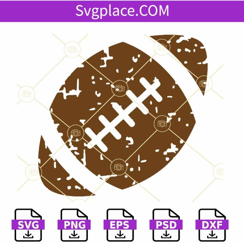 Distressed football SVG, Grunge Football svg, NFL SVG, Football clipart svg