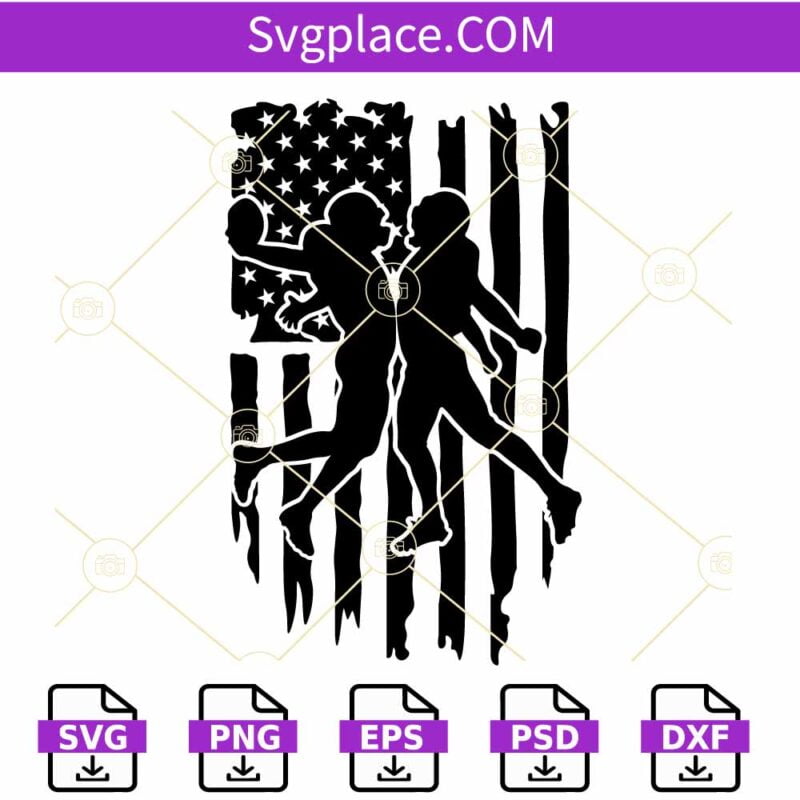 Distressed football flag svg, Football Flag Svg, USA Flag Svg, USA ...