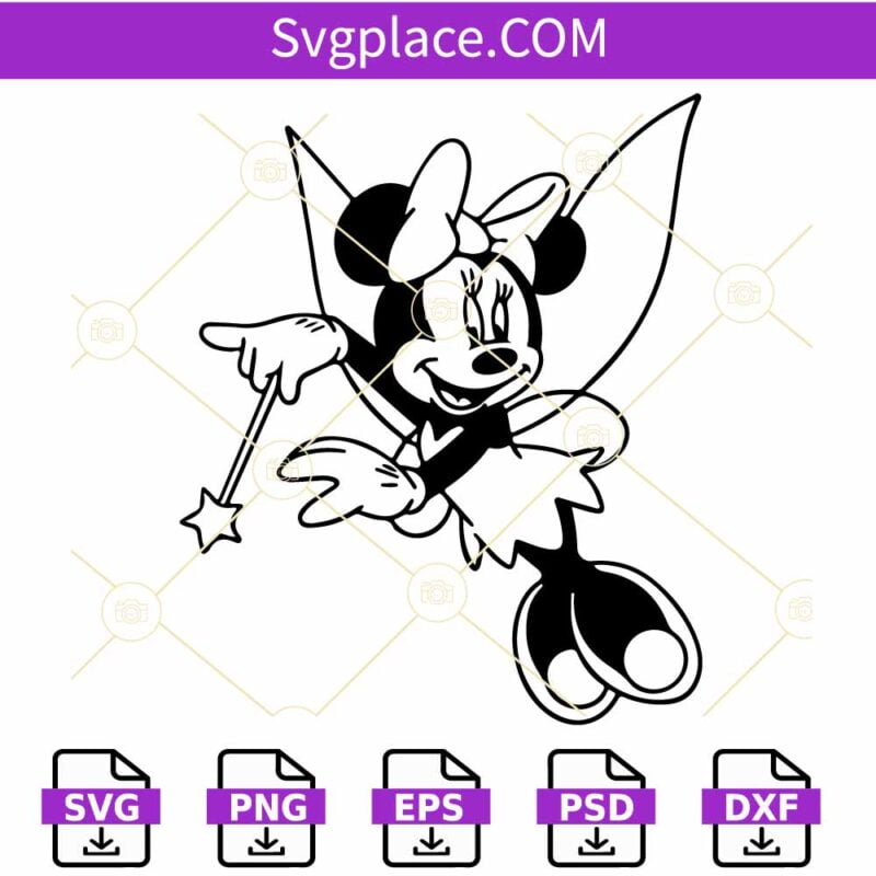 Fairy Minnie Mouse SVG, Disney Minnie SVG, Fairy Minnie svg, Fairy ...