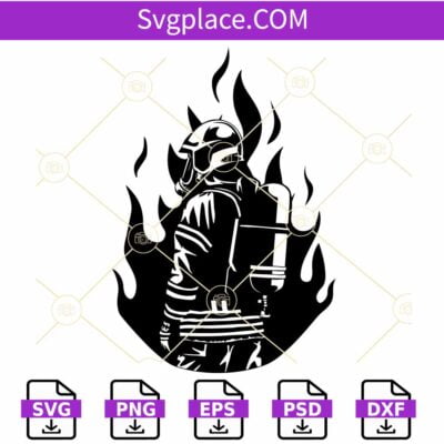 Firefighter Flames SVG, Firefighter Svg File, Firefighter Clipart SVG ...