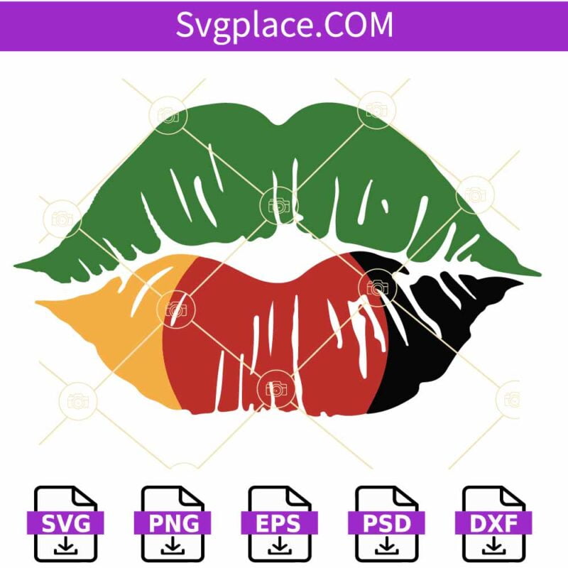 Juneteenth lips SVG, black girl magic svg, Juneteenth SVG file