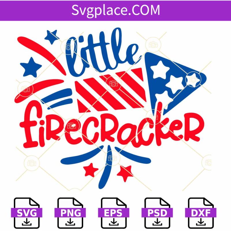 Little Firecracker 4th of July SVG, Little Firecracker Svg, Firecracker ...