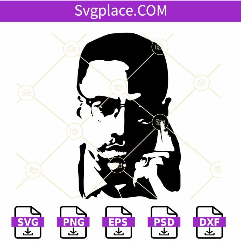 Malcolm X svg, Malcom X try me svg, Malcom X black history svg