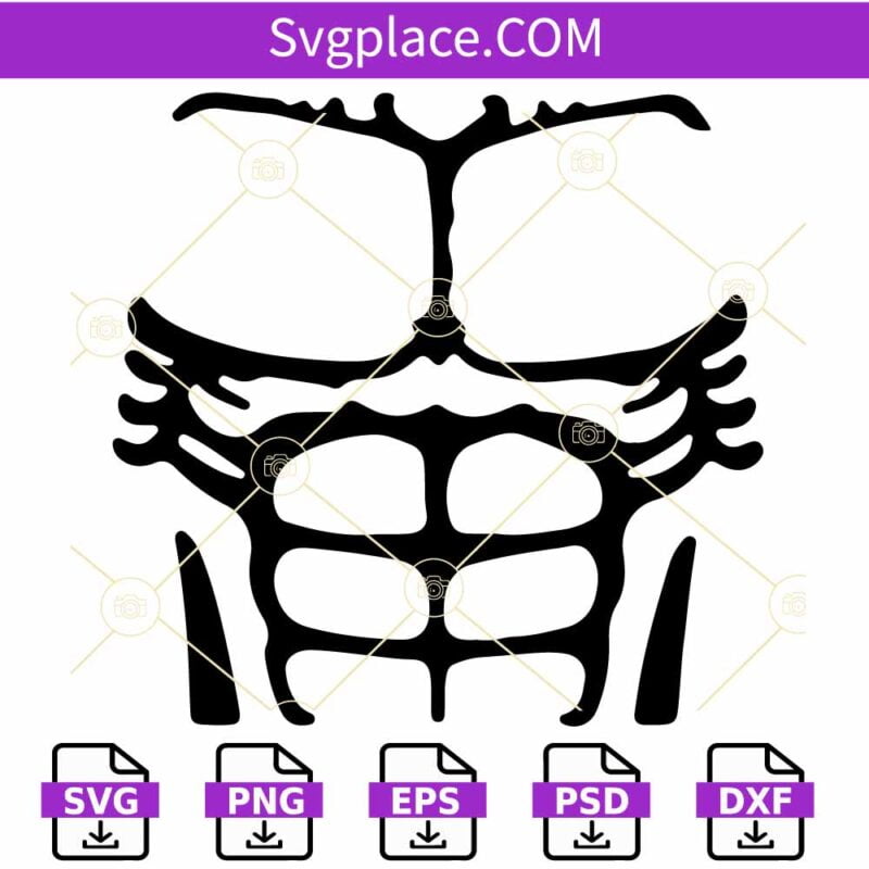 Six Pack SVG, Muscular body SVG, Abdominal Muscles SVG, Fake Abs Svg