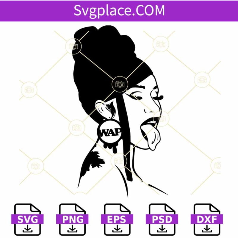 Cardi B WAP Svg, Cardi B SVG, Music SVG, Singer SVG, Cardi B Songs SVG