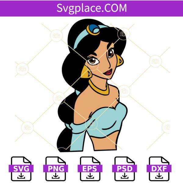 Princess Jasmine SVG, Jasmine SVG, Disney Princess SVG, Disney Jasmine SVG