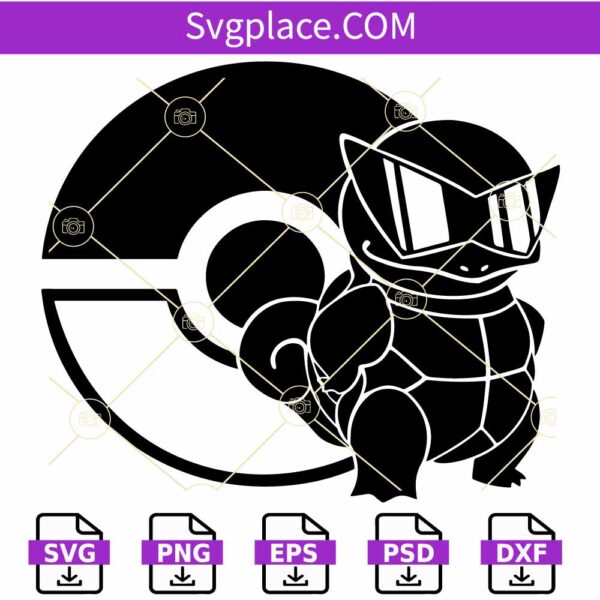 Squirtle with Pokeball SVG, squirtle squad pokemon svg, Squirtle ...