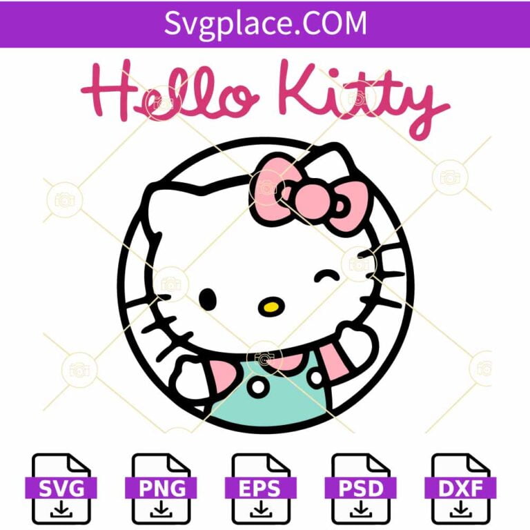 Hello Kitty SVG, cute hello kitty svg file, hello kitty bow svg, Kawaii ...
