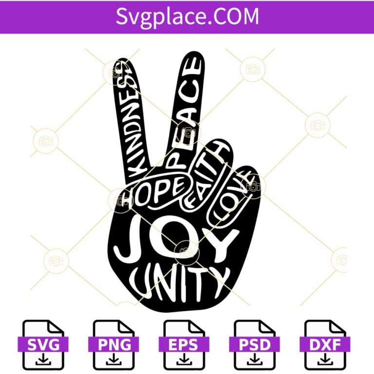 Unity day peace sign SVG, Unity Day Peace Hand SVG, Anti-Bullying SVG