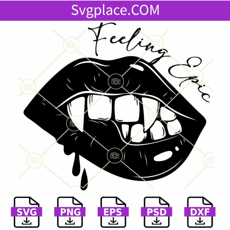 Feeling epic Vampire diaries SVG, Vampire Diaries svg, Vampire lips ...