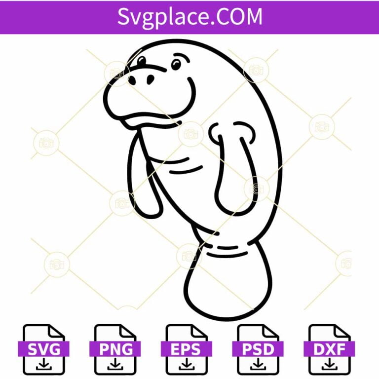 Manatee SVG file, Sea Cow Svg, Manatee SVG, Aquatic Animals SVG ...